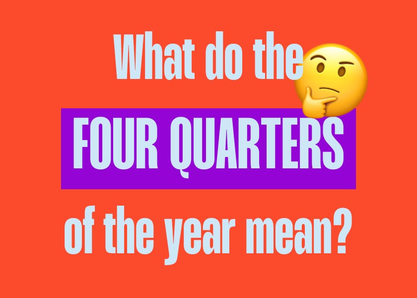 Understanding the four quarters of the year