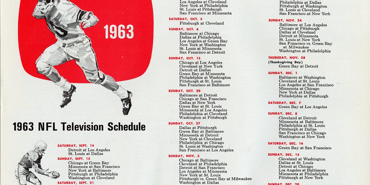 Today's Tidbit... 1963 Ford Football Tele-Viewer - NFL Season Schedule