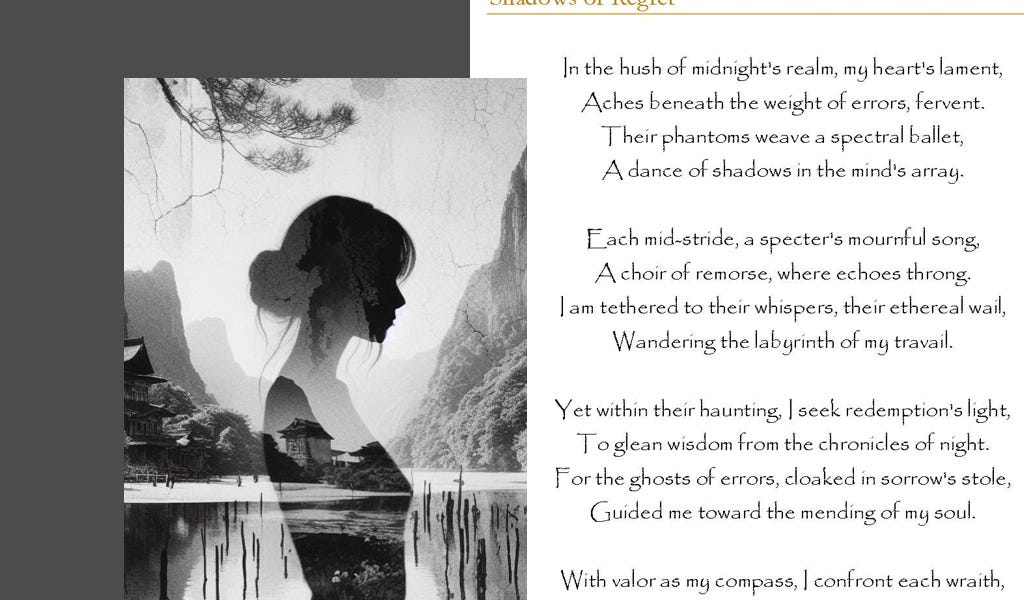 Ephemeral - Shadows of Regret: A Poem of Fleeting Memories