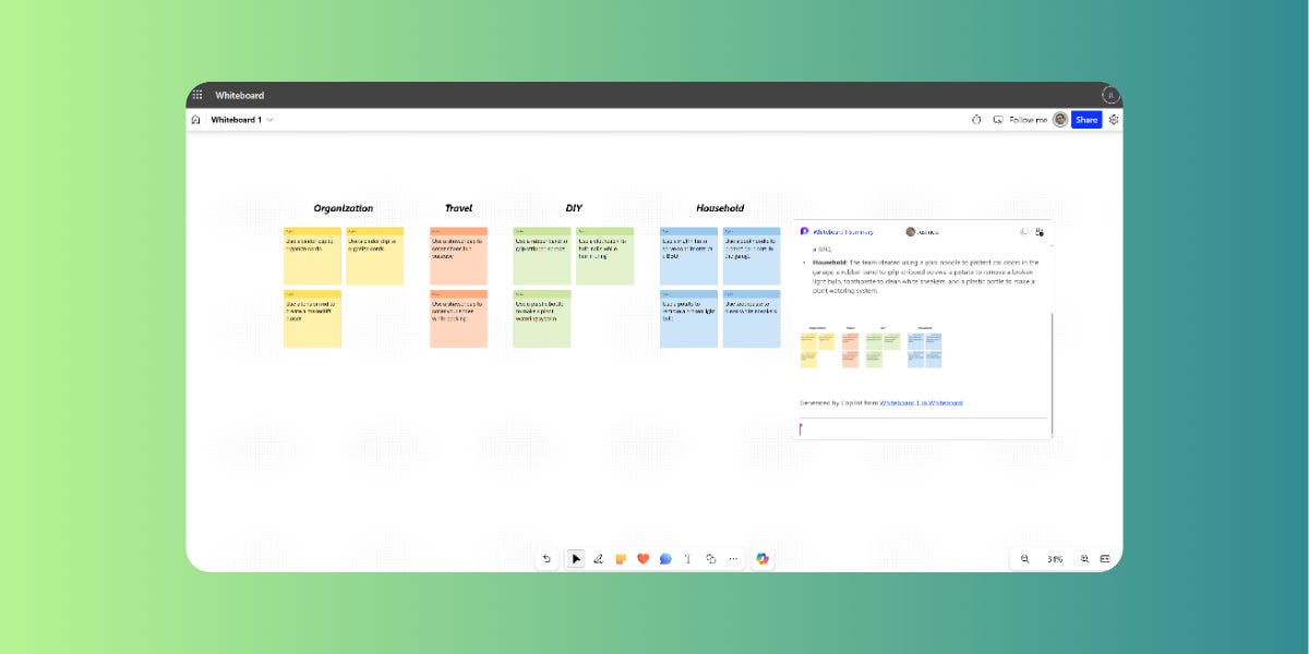 Exploring Microsoft Whiteboard's Copilot Function
