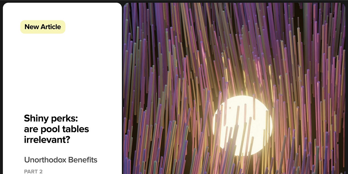 Shiny perks: are pool tables irrelevant?