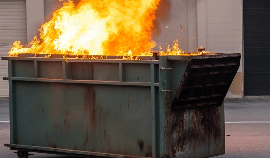 Sorry I'm a Dumpster Fire - by Steve Skojec