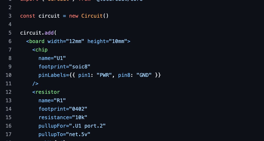 How tscircuit works - compiling functional circuits from React code