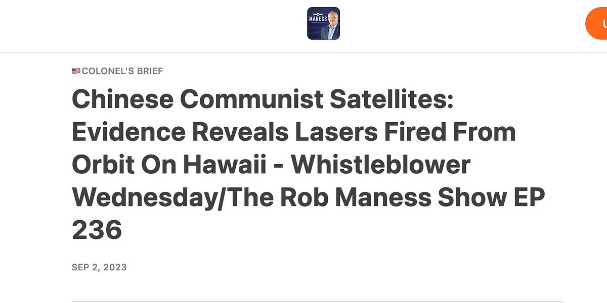 On with Colonel Rob Maness - by ColonelRETJohn Mills