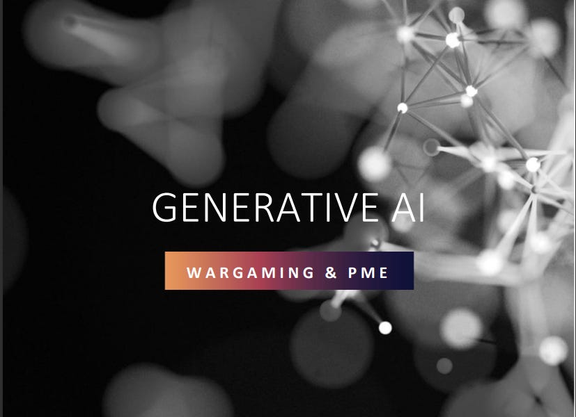 Generative AI and Wargaming - Part I - by Kevin Williamson