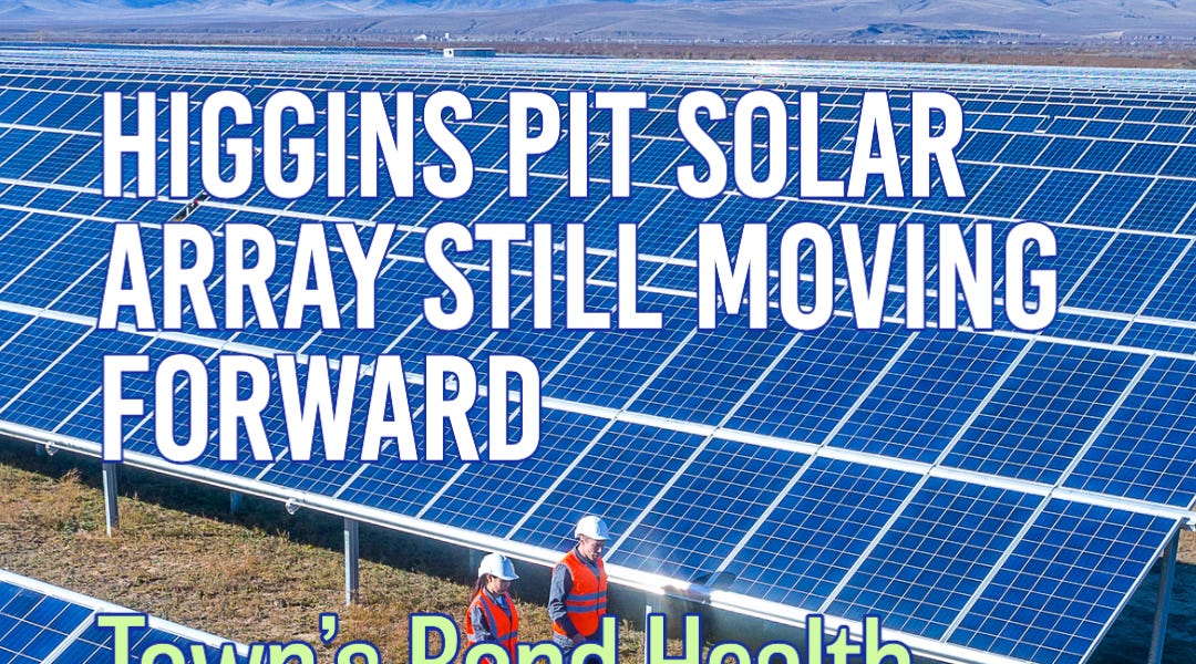 Higgins Pit Solar Array Still Moving Forward