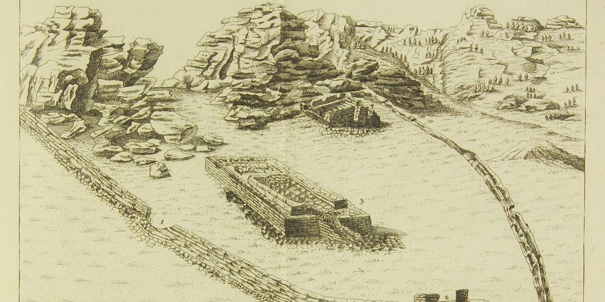 The Ruins of the Ablaikit Monastery-Fortress - Alexander Geins, 1865