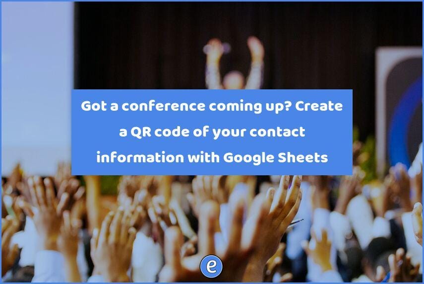 ️ Got a conference coming up? Create a QR code of your contact ...