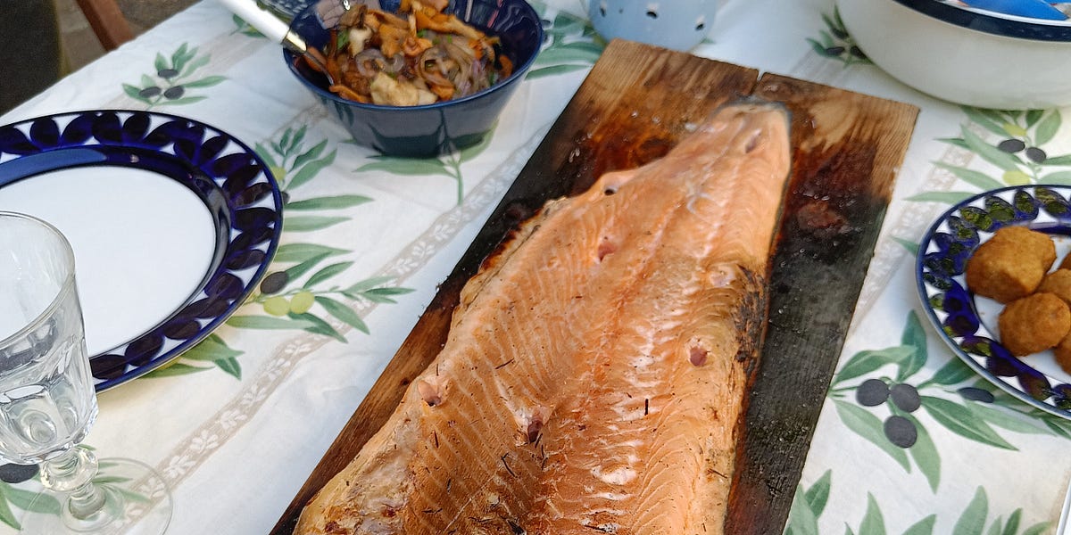 A recipe for crucified salmon - by Wil Reidie