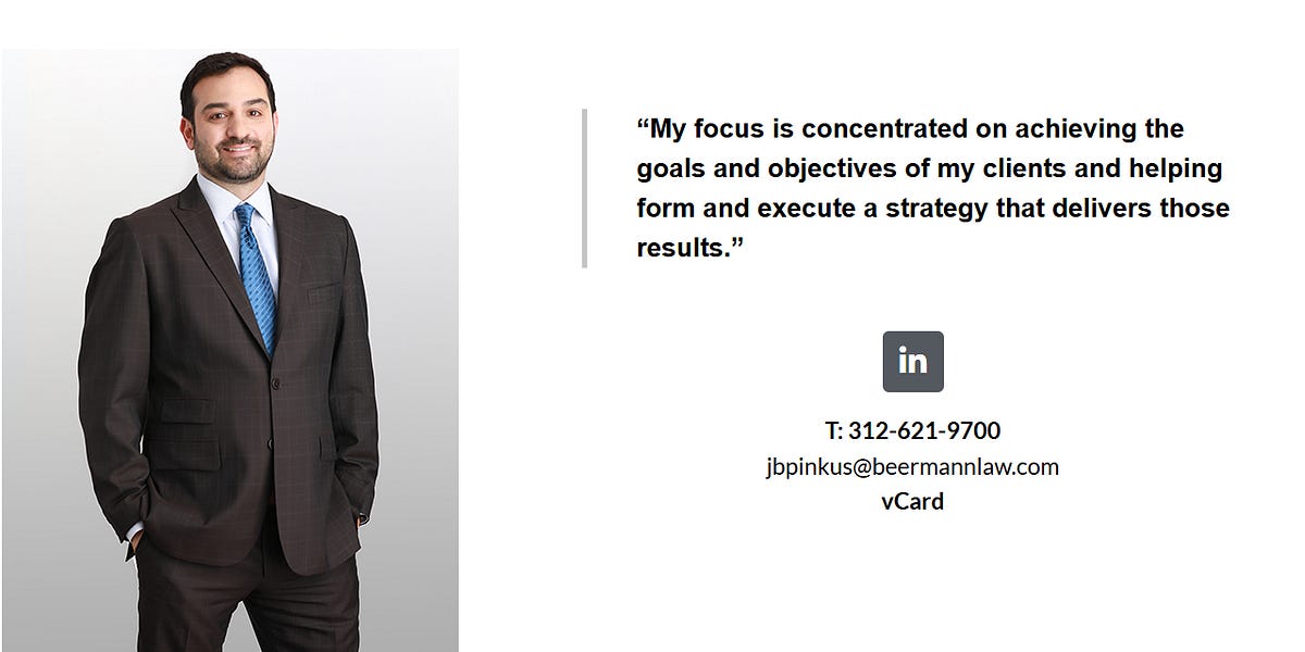 Dr. David Finn favored Beermann LLP, according to a 2016 deposition