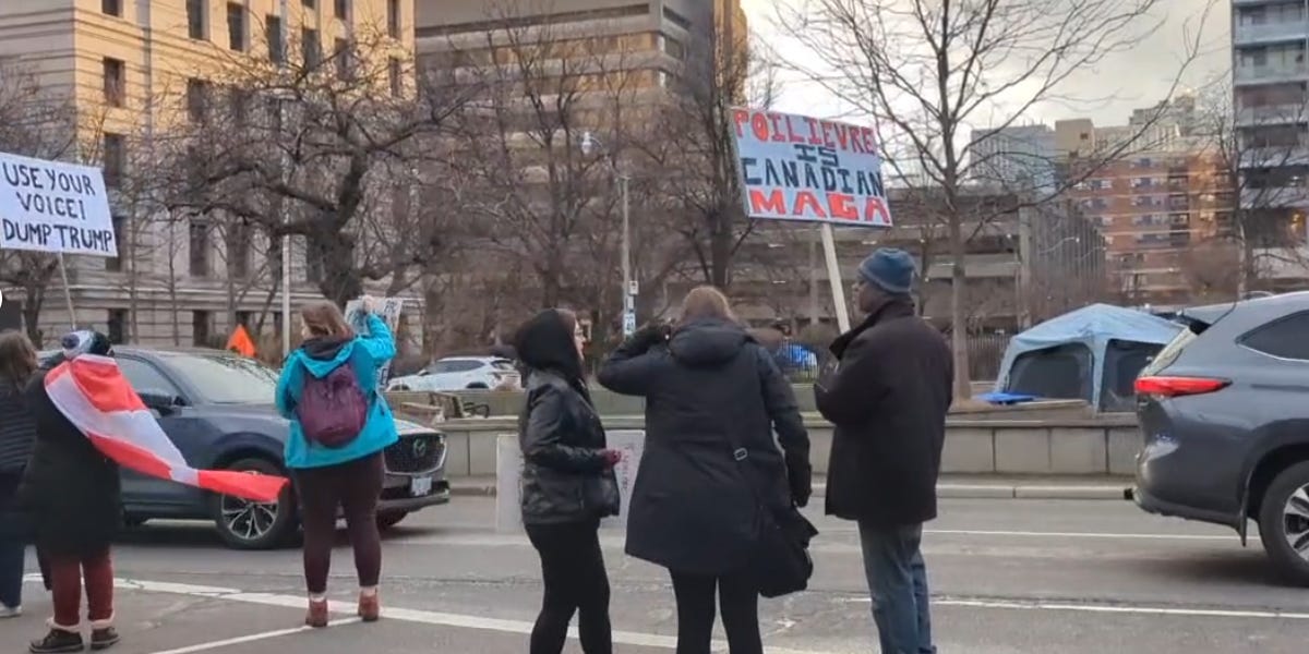 EXCLUSIVE: “Elbows Up” rally at U.S. Consulate turns into pro-Carney ...