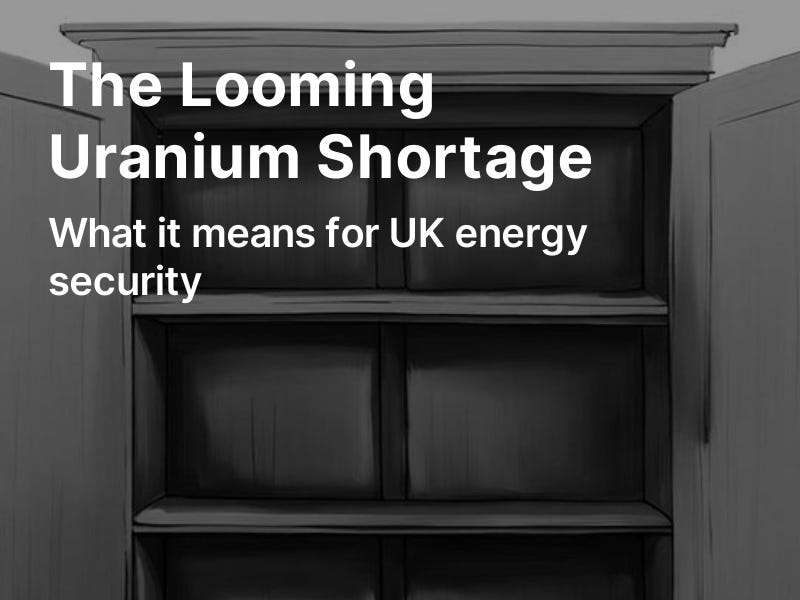 The Looming Uranium Shortage - by David Turver