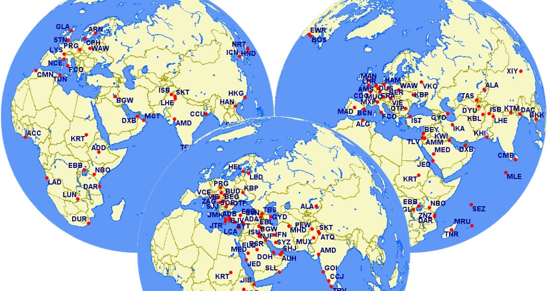 ME3 in Maps - by Oliver Ranson - Airline Revenue Economics