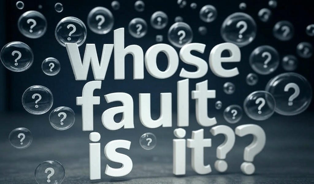 Comments - Monday Chat: Whose Fault Is It?