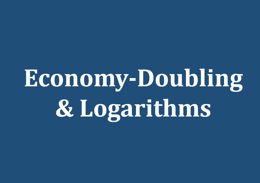 'Economy-Doubling' and Logarithms - by Matthew Hewson