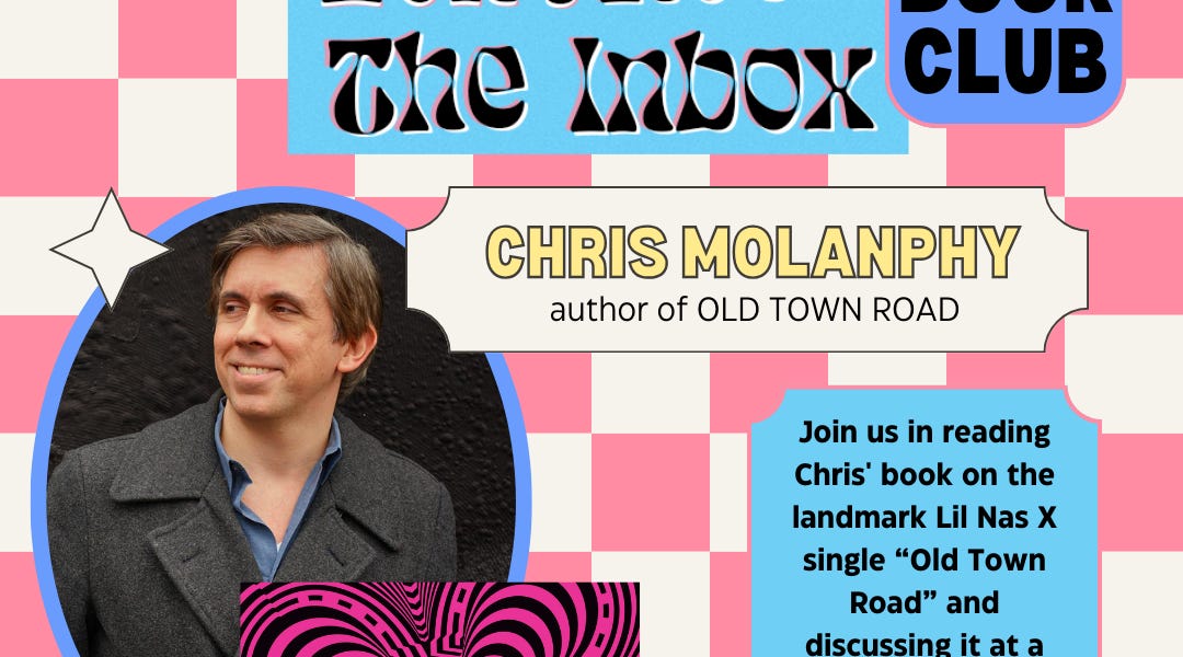 TODAY: 'Old Town Road' Book Club With Chris Molanphy!!