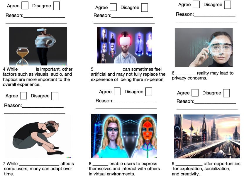 Virtual Reality language exercises - by Peter Snashall