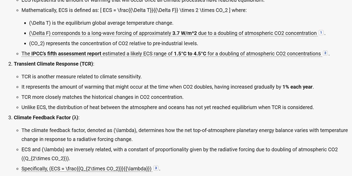 IPCC estimates of ECS make no sense - by Michael Blair