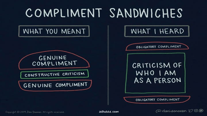 Comments - Stop serving the compliment sandwich