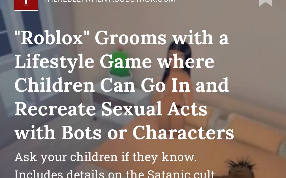 "Roblox" Grooms with a Lifestyle Game where Children Can Go In and ...