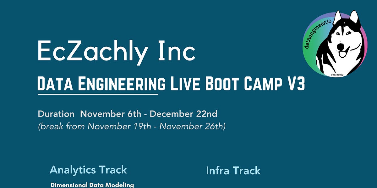 How to enroll in EcZachly/DataEngineer.io V3 November 6th data ... How to enroll in EcZachly/DataEngineer.io V3 November 6th data ...
