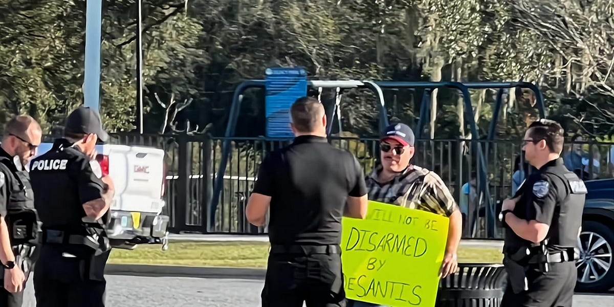 Charges dropped for Chris Rose protesting gun prohibition at DeSantis ...