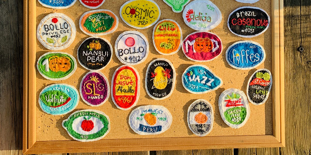 fruit stickers and plu codes - by tania - ever wonder why?