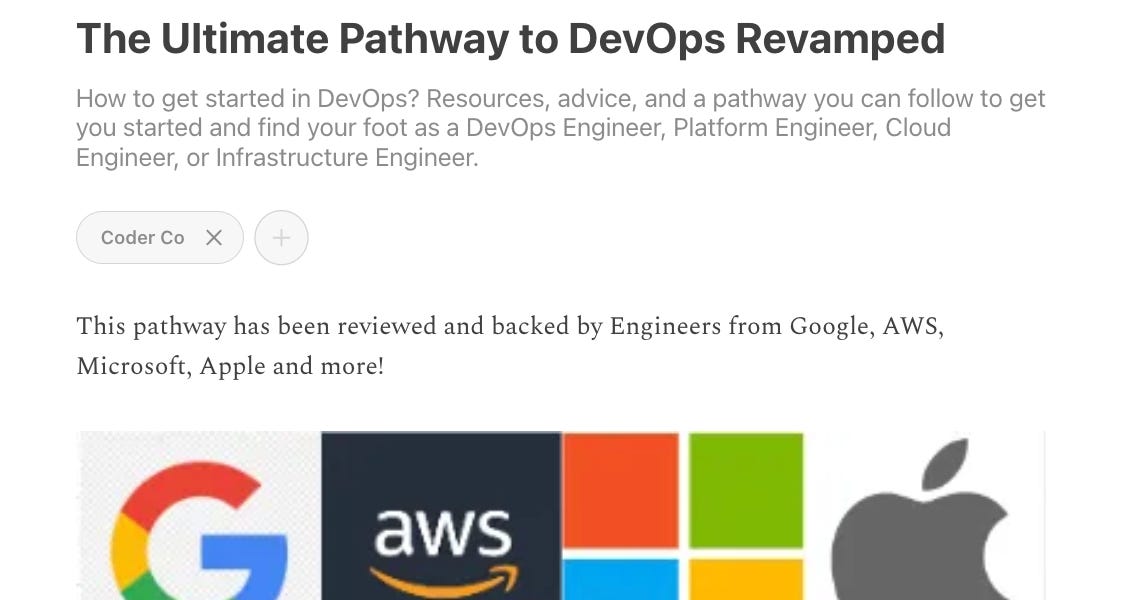 The Ultimate Pathway to DevOps Revamped - by Coder Co