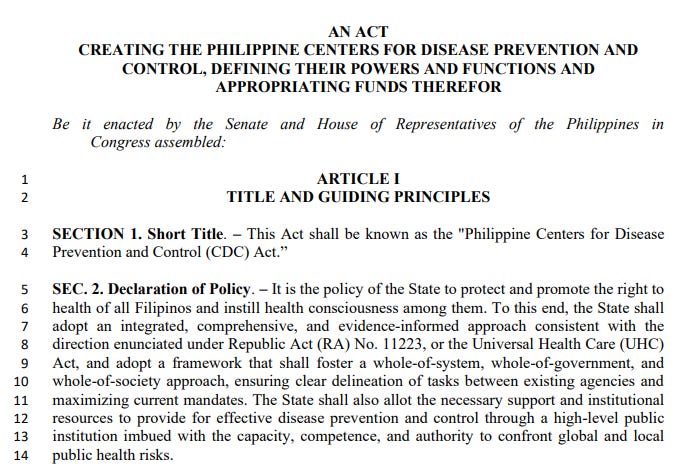 HB 6522 - Philippines CDC Bill. Serious Concerns with Clauses in this ...