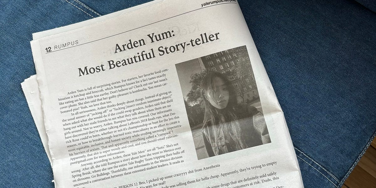 As One of Yale's 50 Most Beautiful People... - by Arden Yum