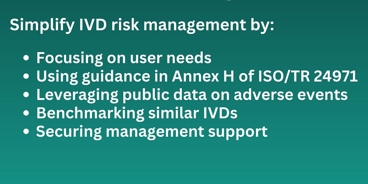 Quick Tip: Simplifying IVD risk management