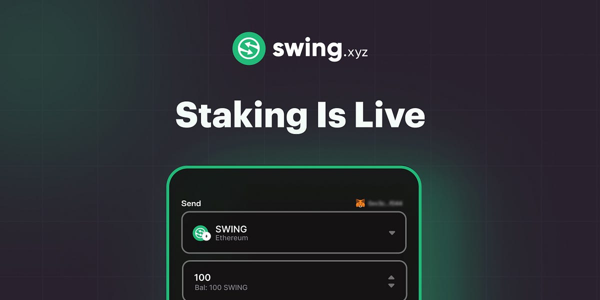 Stake Your SWING Tokens and Get Rewards! - Swing.xyz