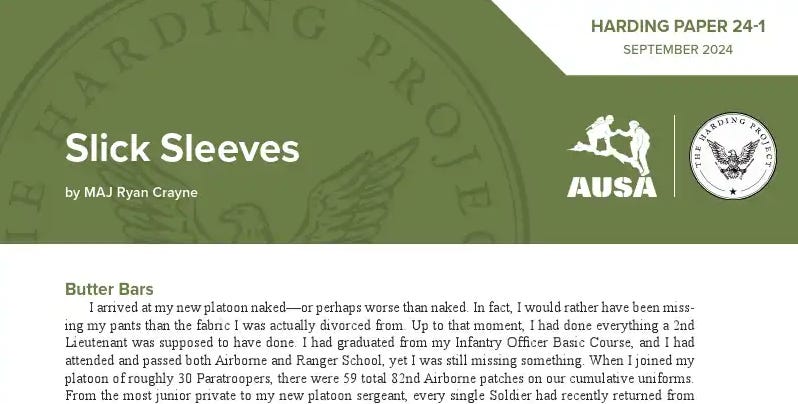 AUSA Launches New Series: The Harding Papers