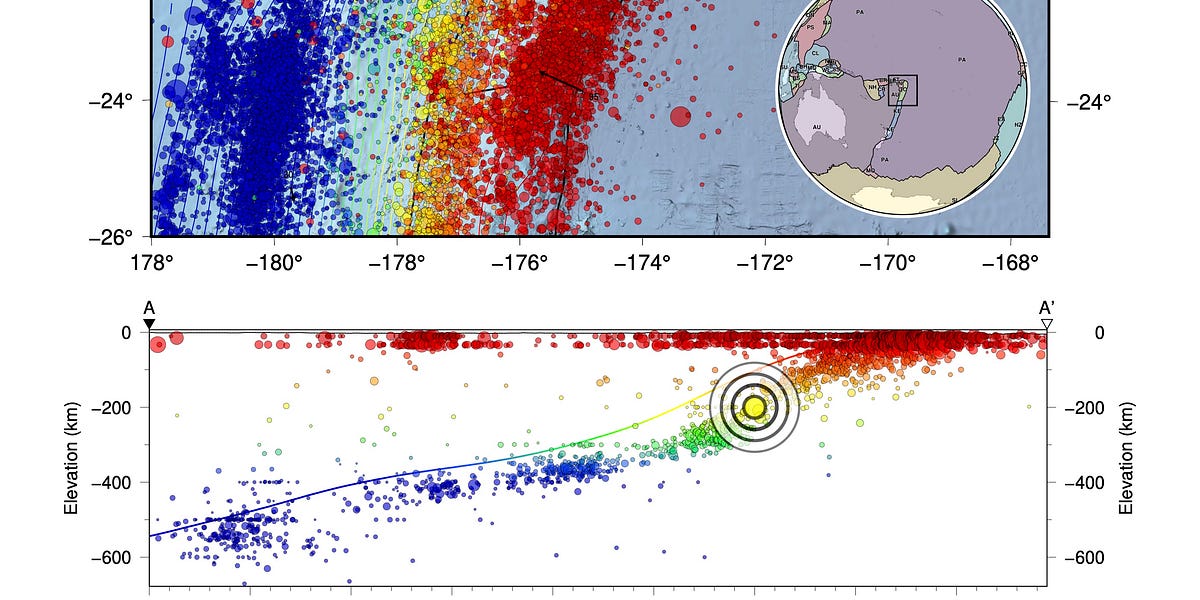 M7.6 earthquake occurred within subducting Pacific slab in the South ...