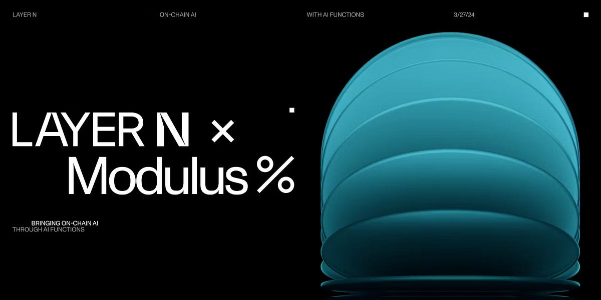 Layer-N's AI infrastructure with Modulus Labs.