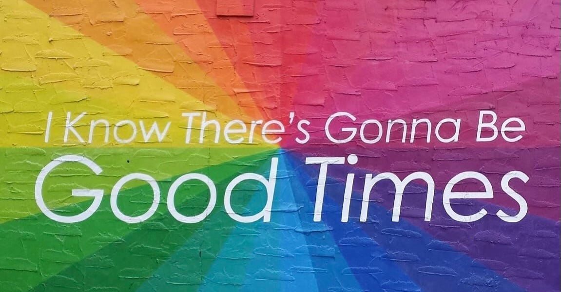 It's horizontal with lila THE SUBSTACK!