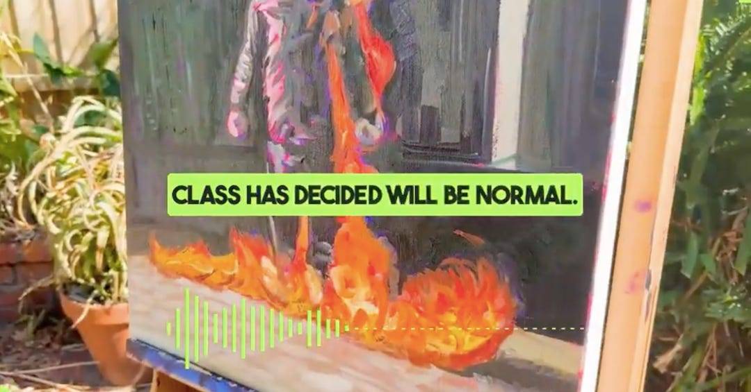 New Painting And Video: The Self-Immolation Of Aaron Bushnell