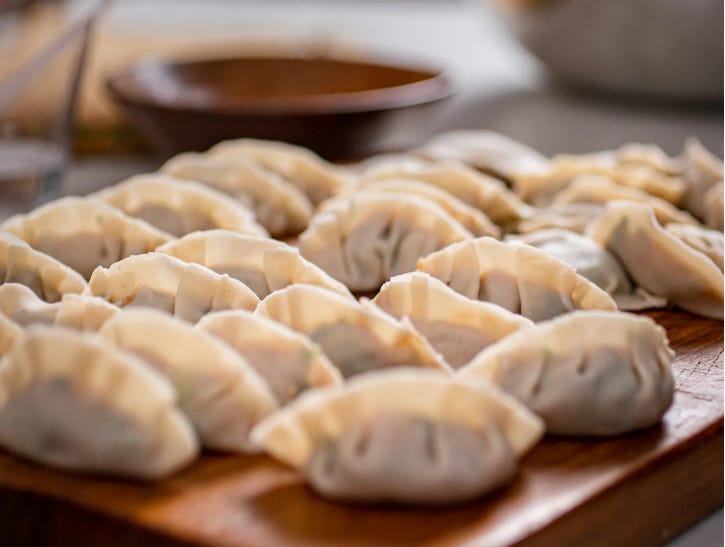 Dining on Dumplings for Prosperity - by Kim Baker