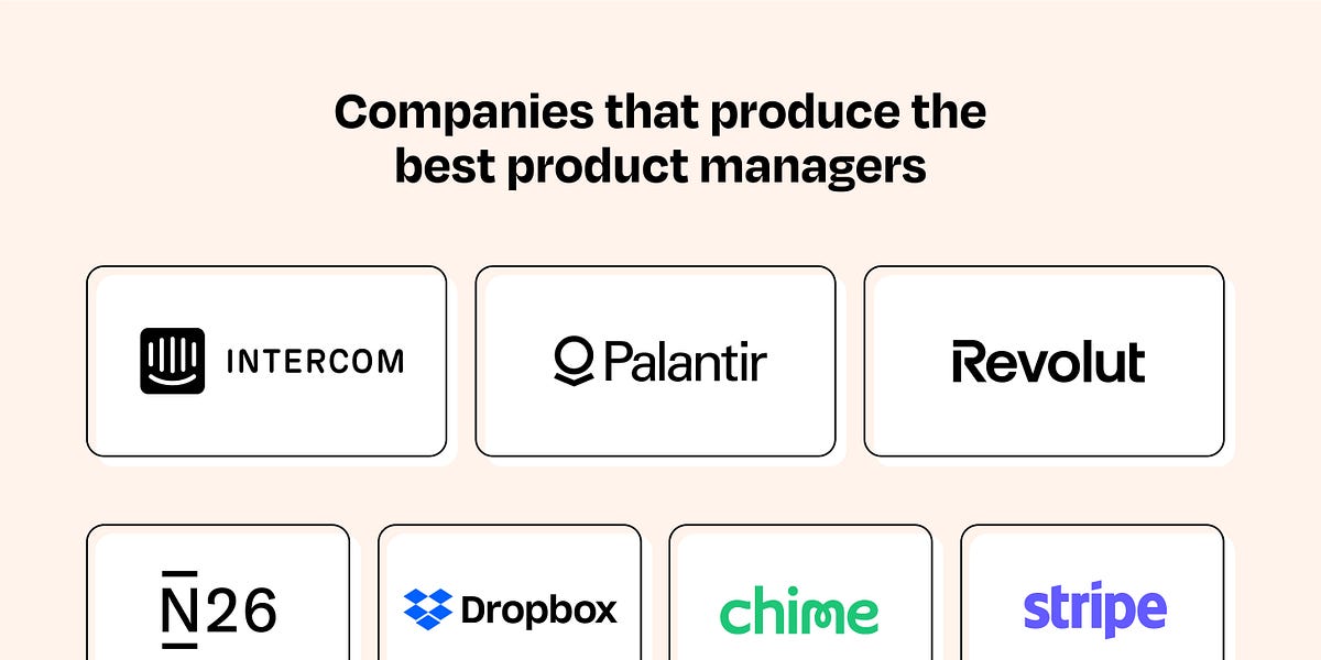 Which companies produce the best product managers