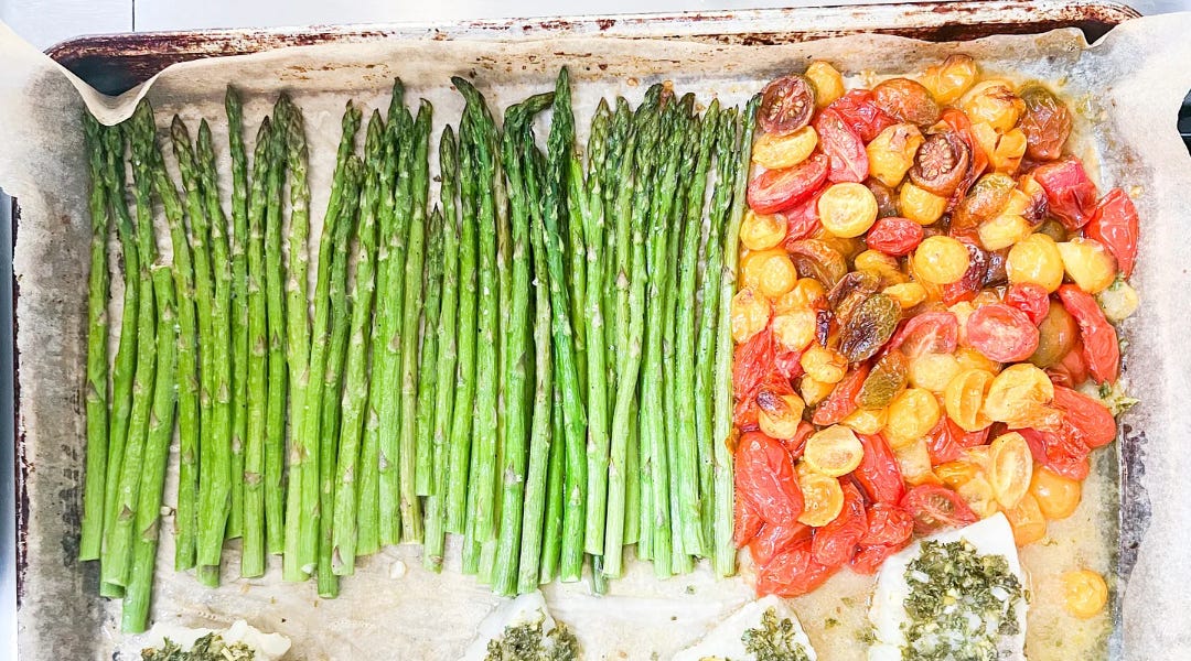 30-minute sheet-pan chimichurri fish - by Caroline Chambers