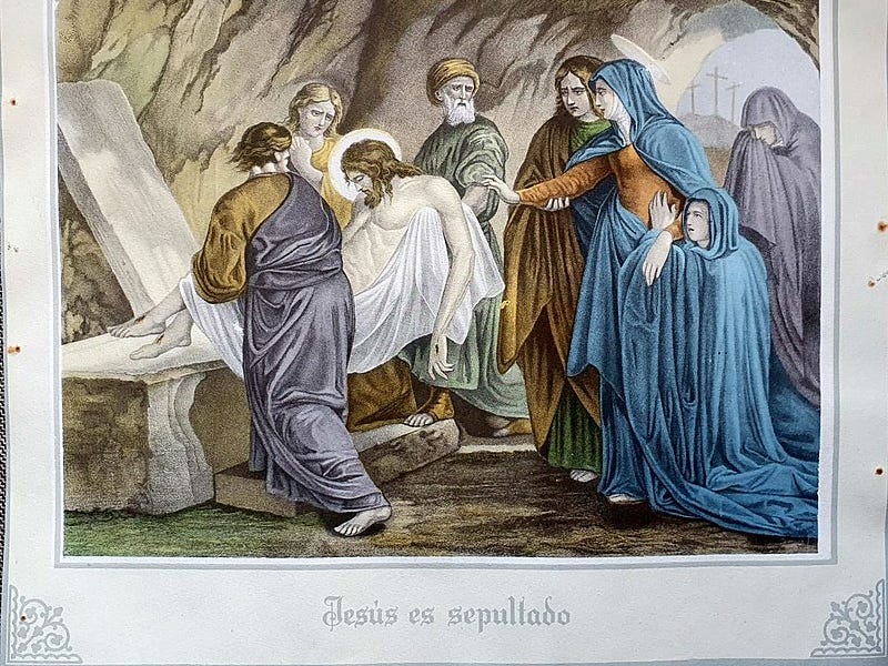 The Seventh Sorrow of Mary: The Body of Jesus is Laid in the Tomb