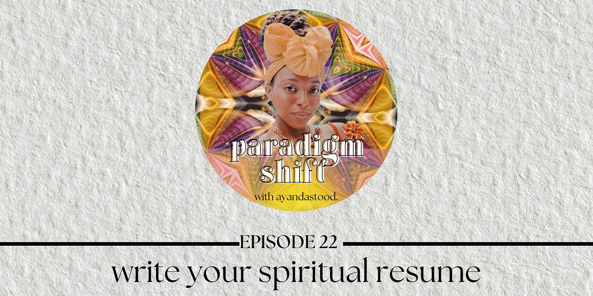 write your spiritual resume 🌻 - soul salon