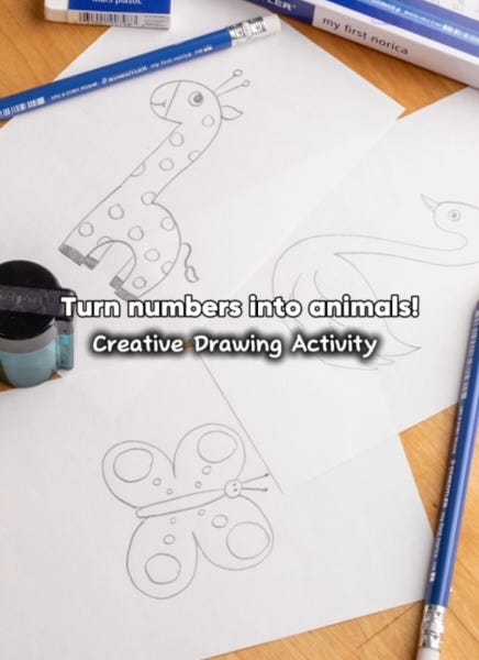 This is such a creative drawing activity 🏼