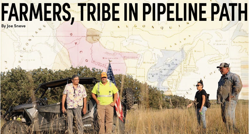 Landowners turn to tribal history in fight against pipeline