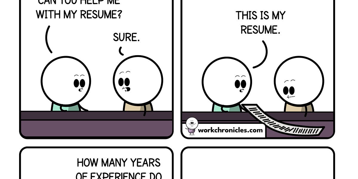 (comic) =LEN(resume) - Work Chronicles