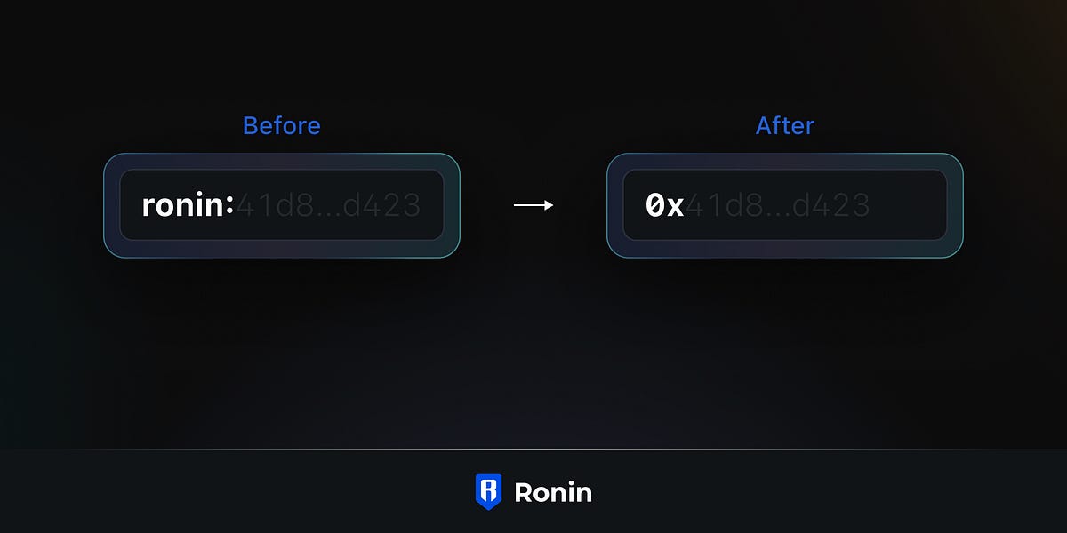 Introducing New 0x Prefixes for Ronin Addresses