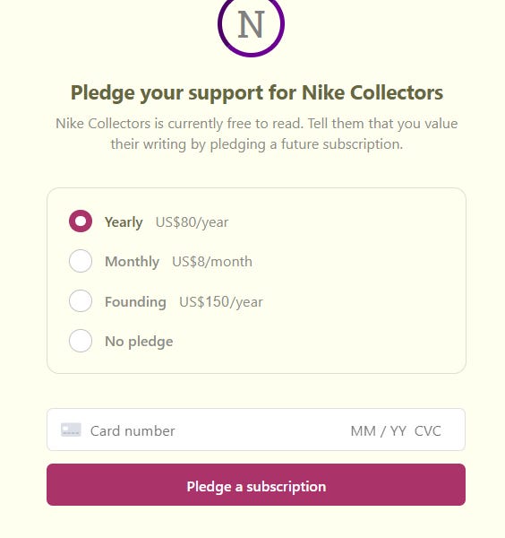 Using Pledges on Substack - Linda's Substack