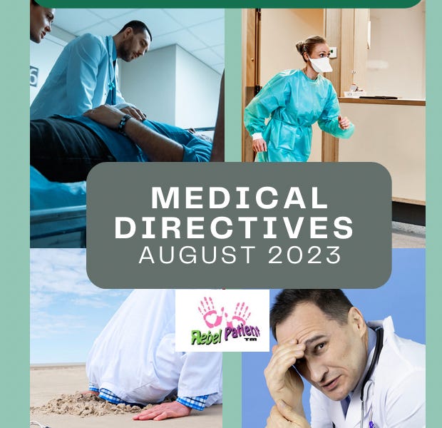 MEDICAL DIRECTIVES: Updated for August 2023