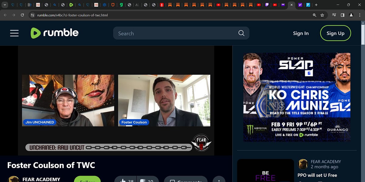 Hat Tip is in order for Mr. Foster Coulson, CEO of The Wellness Company ...