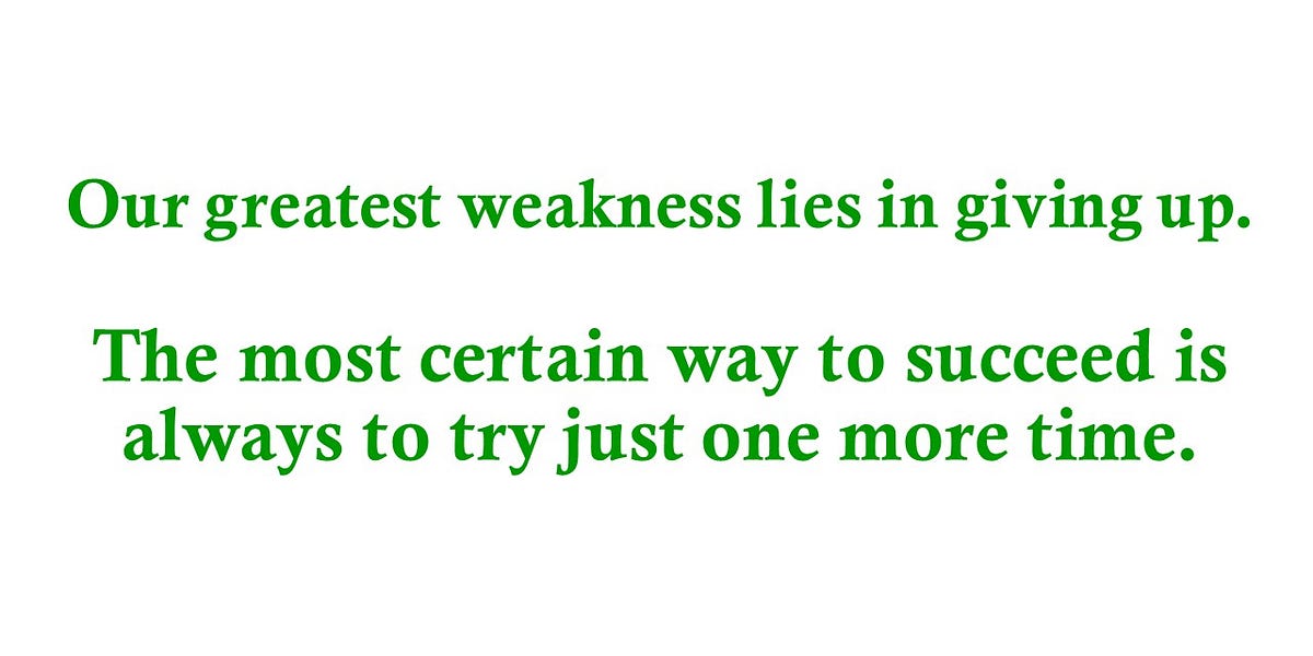 Don't give up! - by Jon Doolen - Jon’s Substack